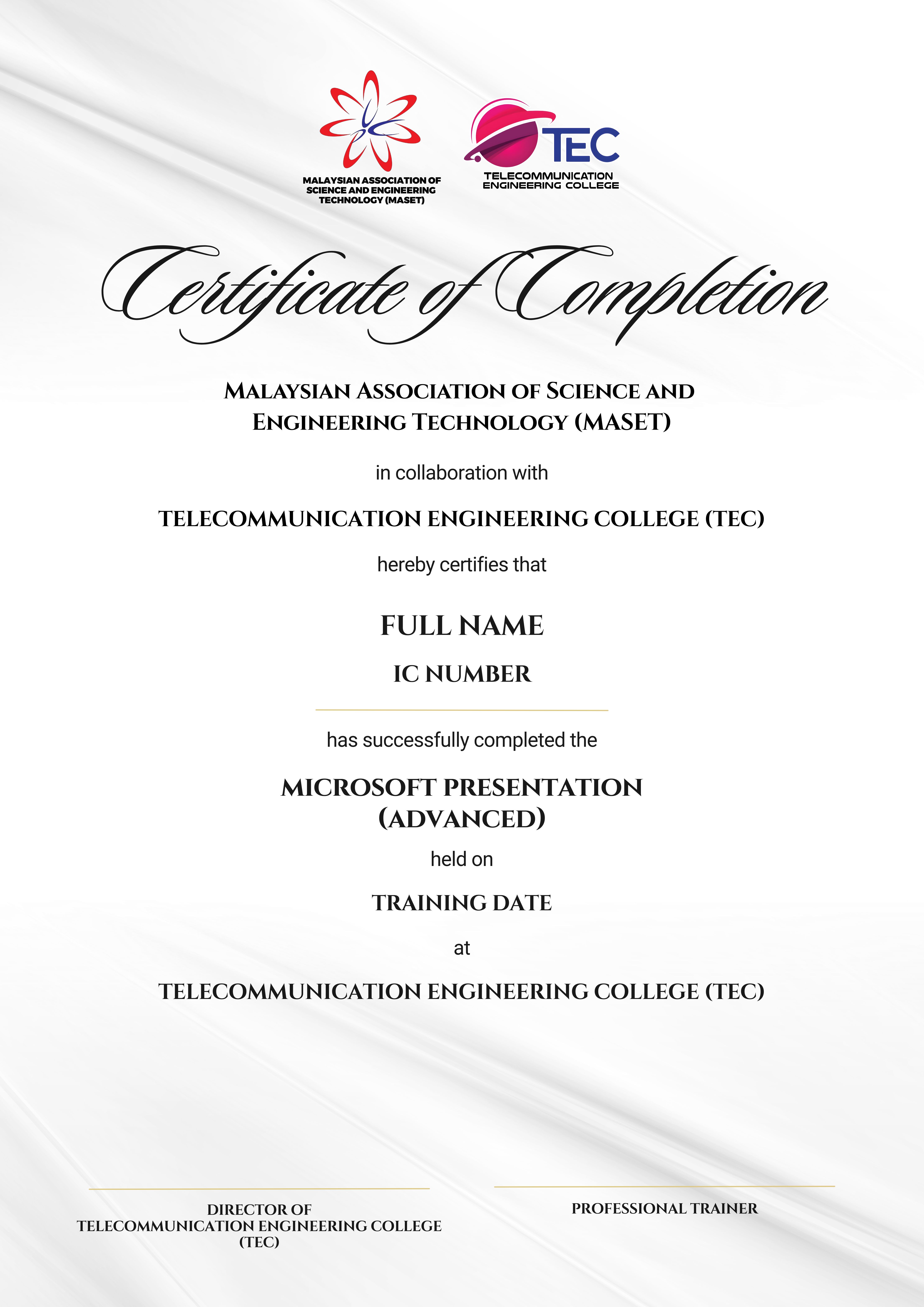 Microsoft Presentation : Advanced